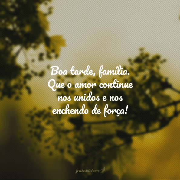 45 frases de boa tarde para família que trasmitem amor e união